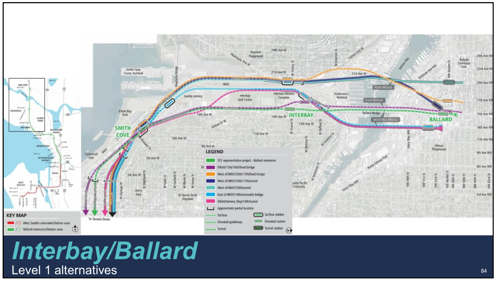 ST3 Level 1 Alternatives: Ballard & Interbay – Seattle Transit Blog