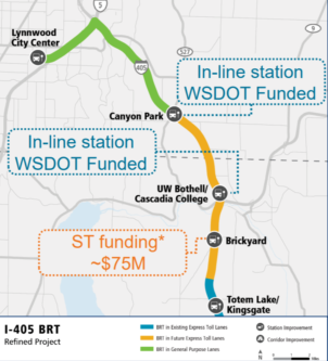 Sound Transit may build inline stop at Brickyard, shifting I-405 BRT to ...