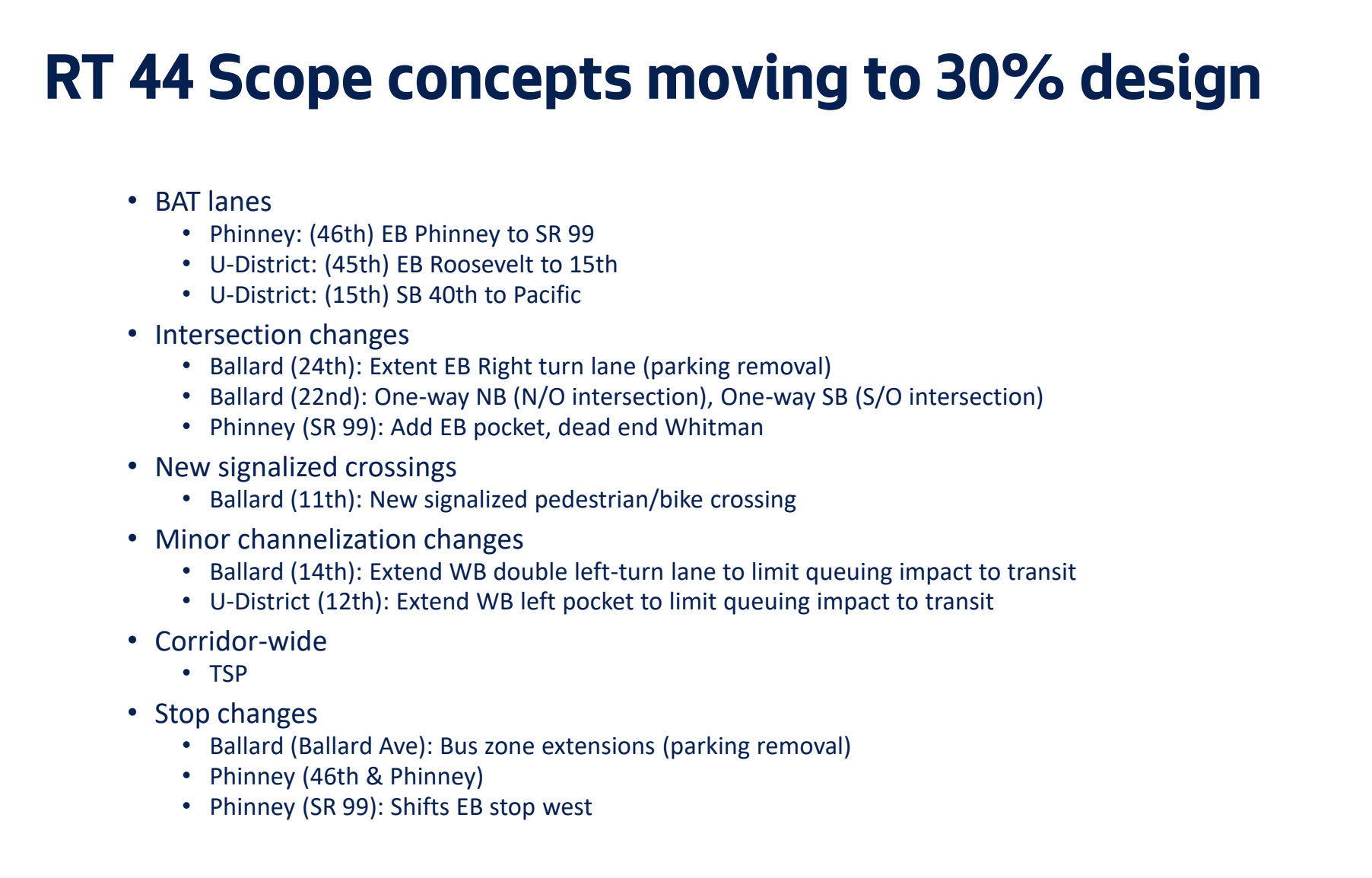 Route 44 improvements are refined heading into 30% design – Seattle ...