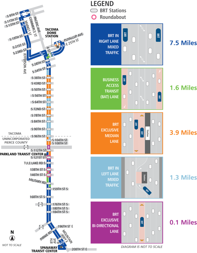 Pierce Transit’s first bus rapid transit line to split between mixed ...