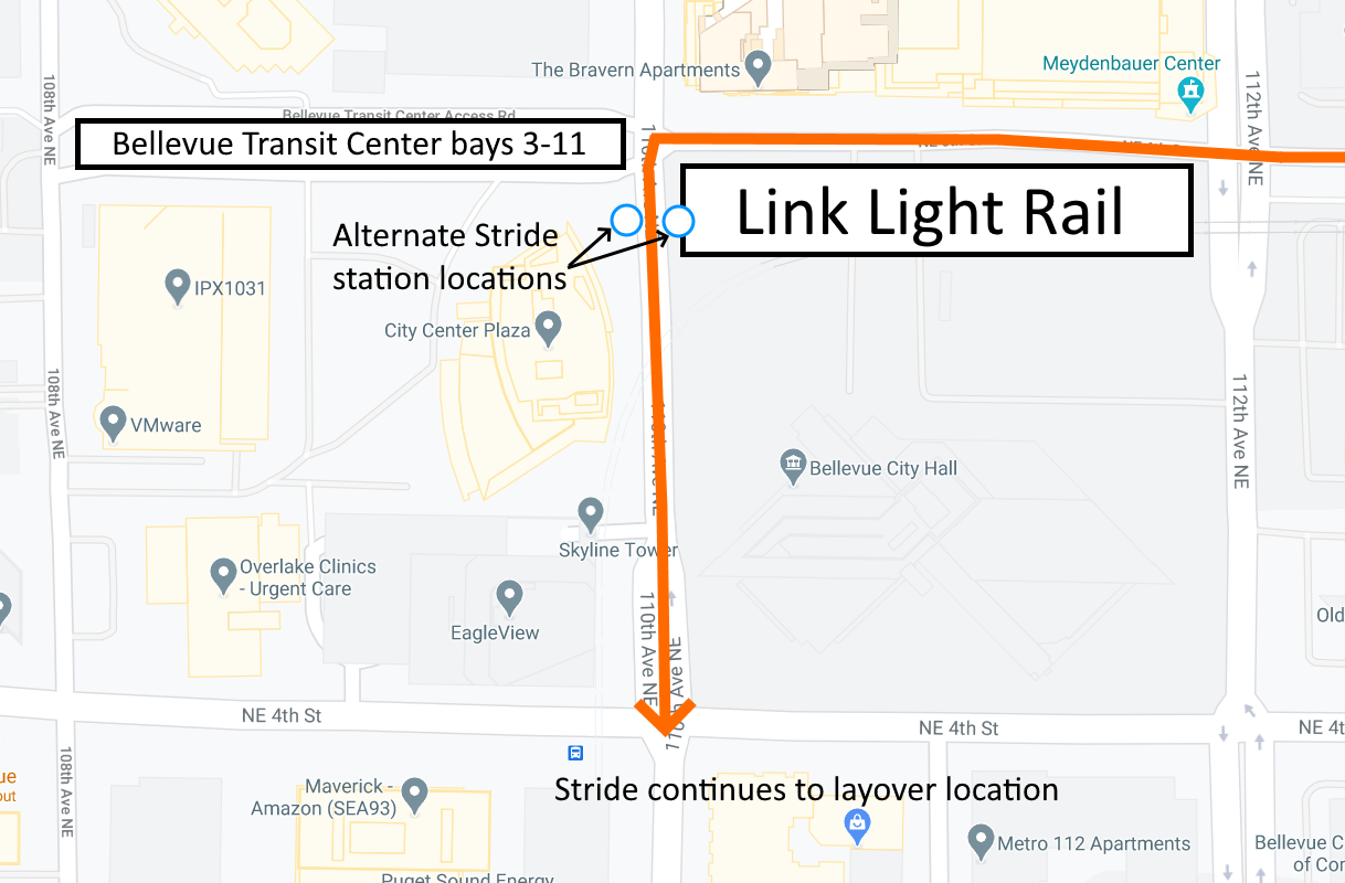 How will Stride BRT serve Bellevue Transit Center? – Seattle Transit Blog